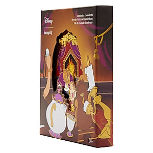 Loungefly Disney Beauty and the Beast Fireplace Scene 3" Collector Box Pin