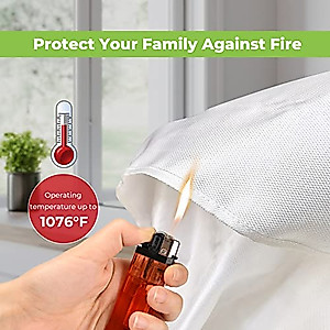 Guardryshely Fire Blanket for Home, Emergency Fire Blanket Kitchen, Easy to Store Fire Suppression Blanket, Fiberglass Fire Blanket Emergency for Grill, Car, Fireplace (39 in x 39 in), 2 Packs