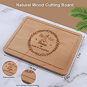 Housewarming Gifts for New Home, Housewarming Gift Basket for Woman Men Couples, First House Housewarming Present Box with Wood Cutting Serving Board for Friends Neighbor, Realtor Gift for Clients
