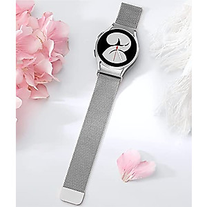 Zedoli No Gap Metal Bands Compatible with Samsung Galaxy Watch 6 band/Watch 5/Galaxy Watch 4 Band 40mm 44mm/Galaxy Watch 5 Pro Band 45mm/Watch 4 Classic Band/Watch 6 Classic Band 43mm 47mm Men Women