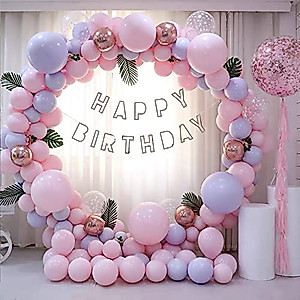 7ft Round Backdrop Stand,Iron Circle Wedding Arch,Flower Ring Arch Stand Circle for Valentine's Day,Wedding,Birthday,Christmas,Garden Decoration(7ft, Gold)