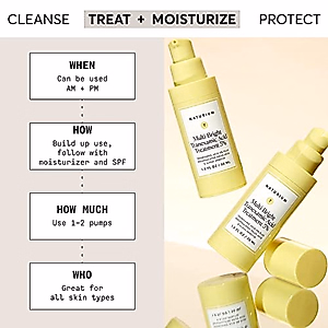 Naturium Multi-Bright Tranexamic Acid Treatment 5%, Brightening & Discoloration Skin Care Treatment, with Encapsulated Kojic Acid & Alpha Arbutin, 1 oz
