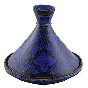 Moroccan Handmade Serving Tagine Exquisite Ceramic With Vivid colors Original large 12 inches Across