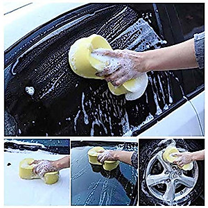 Car Wash Sponges,Large Cleaning Sponges Pad,5Pcs Size 23x11x4.5CM,Mix Colors Cleaning Washing Sponges for Kitchen with Vacuum Compressed Packing