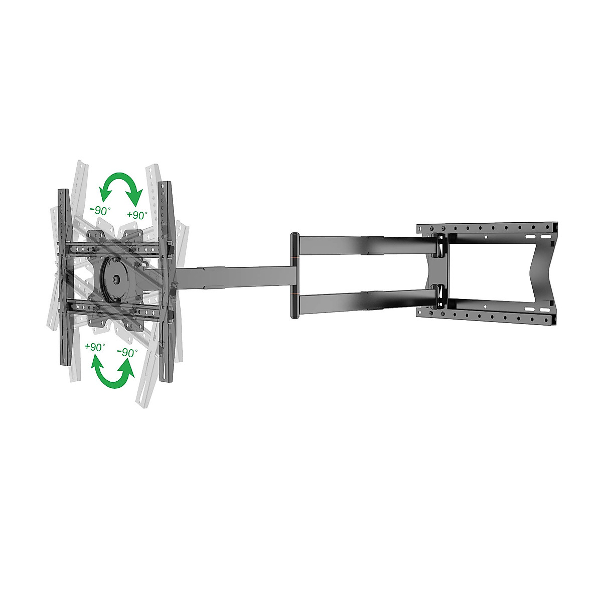 Physix 2120 Long arm TV Wall Mount for 32-75 inch Screens | Extra Long Extension up to 47 inch | Heavy-Duty TV Mount Holds up to 77 lbs | Full-Motion, swivels up to 180° | Max. VESA 400x400