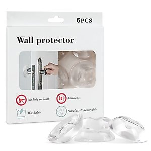 2" Door Stopper Wall Protector with Strong Back Adhesive Reusable Premium Door Stopper for Home Office Protecting Wall Shock Absorbent Gel Self Adhesive Guard Door Bumper Wall Protector - 6 Pcs