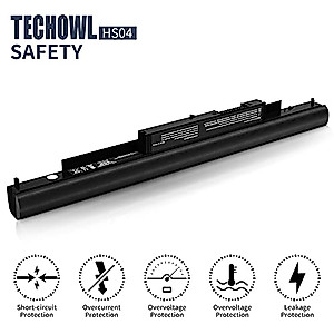 807956-001 Replacement Battery For Hp Laptop Battery, TECHOWL HS03 Battery Compatible With HP Spare 807956-001 laptop battery 807957-001 HP Battery HS04 - High-Performance Spare Battery [2600mAh/38Wh]