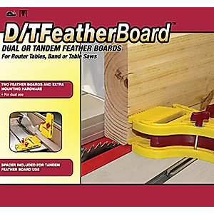 Milescraft 1407 D/T Feather Board – Universal Dual or Tandem Feather Boards for Woodworking on Table Saws, Router Tables and Band Saws