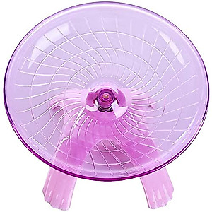 zswell Hamster House Wood Bridge Climb Kit Exercise Wheel Jogging Running Silent Spinner Flying Saucer Pet Toys for Rat Gerbil Guinea Pig Chipmunk Mouse Small Animals