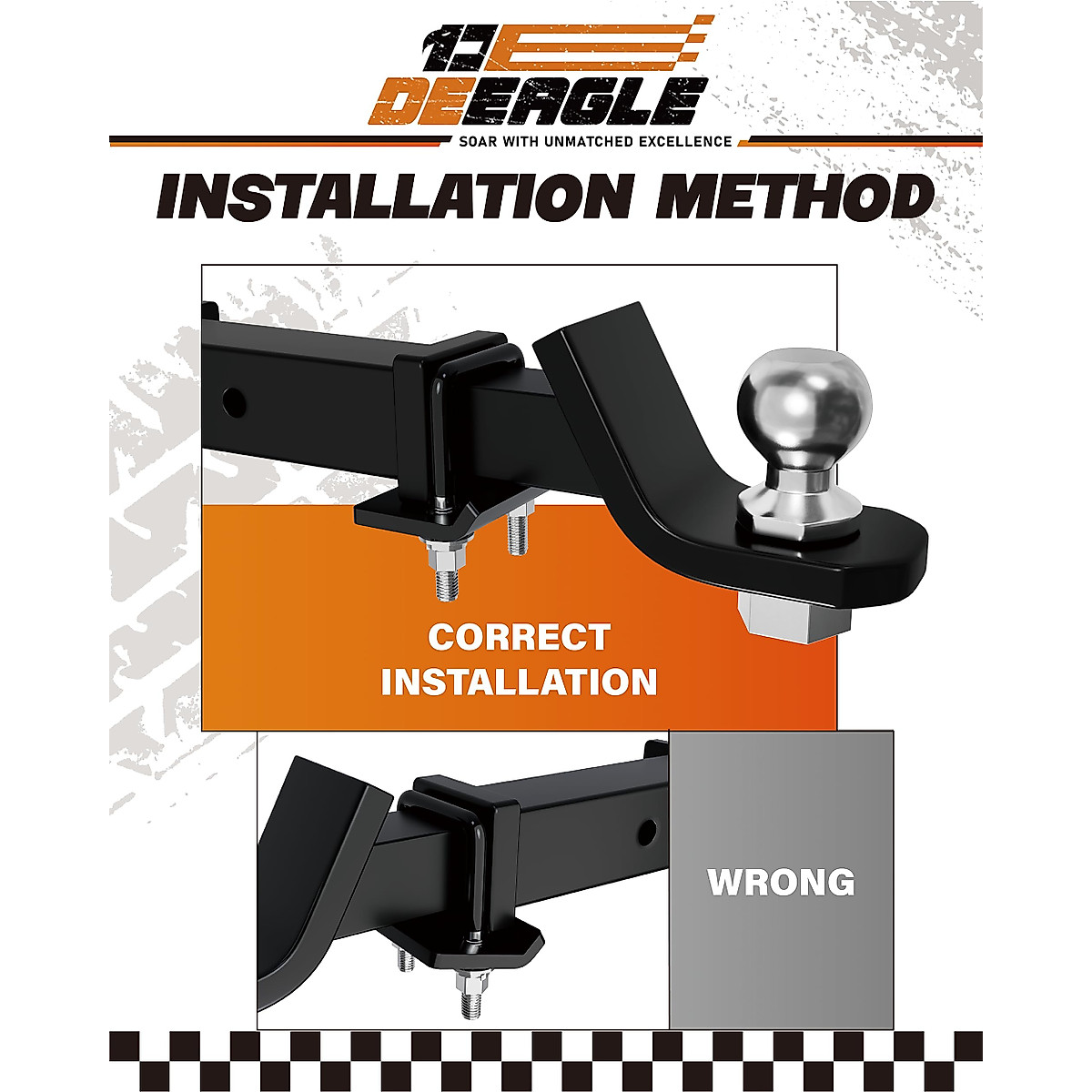 DEEAGLE Hitch Tightener Anti Rattle Stabilizer for 1.25" to 2" Trailer Hitches Reduce Movement On Hitch Mount Cargo Carrier Bike Rack Boat, RV Trailer Accessories