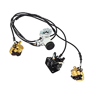 Vevor Go Kart Brake Master Cylinder Kit Go Kart Hydraulic Brake Kit Universal Go Karts Brake Kit Kandi Complete Including Master Cylinder, Hose, Caliper, Pad for 150cc : Automotive
