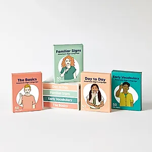ASL Flash Cards - 200 American Sign Language Flash Cards for Beginners, Kids, Teens and Adults