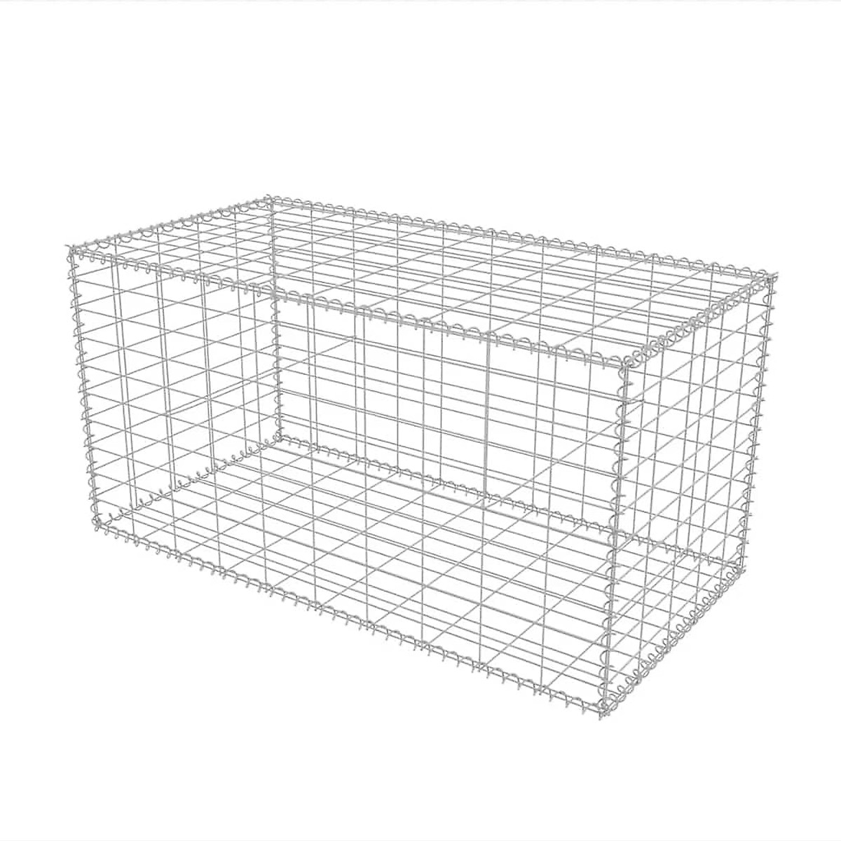 GOLINPEILO Galvanized Steel Fence Panel Outdoor Privacy Fence Screen Gabion Basket for Retaining Wall Block Gabion Cages Outdoor Decorative Fences Fencing for Garden,Yard, 39.4"x19.7"x19.7"