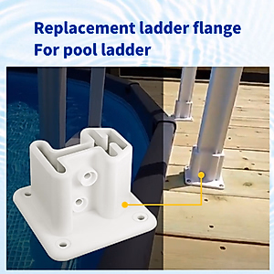 2 Pack 832414, 832414D, BUL-41-1 Ladder Flanges Replacement for Heavy Duty Resin in-Pool Above Ground Swimming Pool Ladder, Hook/Hanging Ladder Flanges, Ytpoools