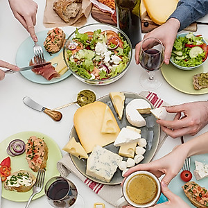 Cheese Knife Set, Cute Standing Butter Knife Food Grade 420 Stainless Steel Cheese Spreader Knives Butter Spreader with Wooden Handle for Fruit, Picnic,Charcuterie , Party, 4.7 Inch, 2 Pieces (2 pack)