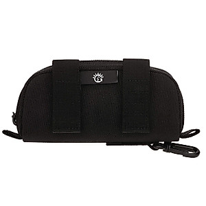 CamGo Tactical Sunglasses Hard Case Portable Molle Zipper Nylon Eyeglasses Carrying Case with Clip