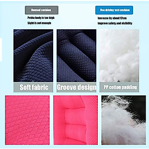 Car Seat Cushion, Office Chair Booster Seat Booster Cushion, Breathable Mesh Portable Car Booster Seat for Short Drivers Extra Thick Seat Cushion for Car Office,Home, 40x40x12cm Black