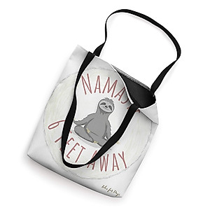 Namaste 6 Feet Away - Social Distant Yoga Sloth Tote Bag