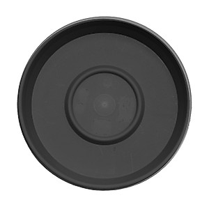 Bloem Terra Pot Round Drain Saucer: 24" - Black - Tray for 17-24", Matte Finish, Durable Resin, Ribbed Bottom, for Indoor and Outdoor Use, Gardening, Planter Not Included, 17.5"