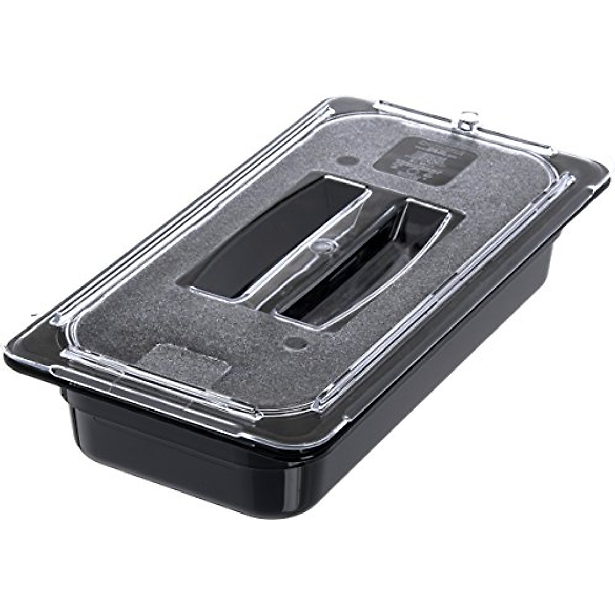 Carlisle FoodService Products 10270U07 StorPlus Third Size Polycarbonate Universal Handled Food Pan Lid, Clear