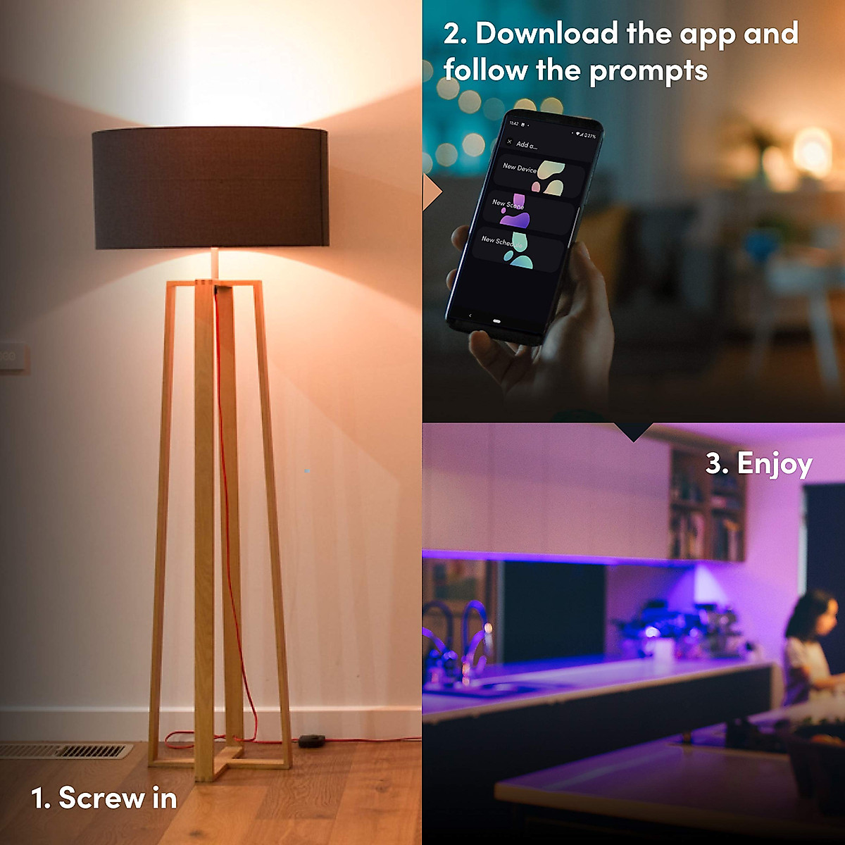 LIFX Color, A19 1100 lumens, Wi-Fi Smart LED Light Bulb, Billions of Colors and Whites, No bridge required, Works with Alexa, Hey Google, HomeKit and Siri, Multicolor