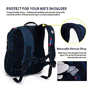 MOUNTAINTOP Toddler Backpack for Kids Boys Girls, Daycare Kindergarten Preschool Nursery Children Bag Removable Chest Strap