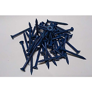 Shorpioen 20-Pack 1/4 x 3 1/4 Phillips Flat Concrete Screw * Drill Bit NOT Included * Blue Perma Seal BC-1452CNPF