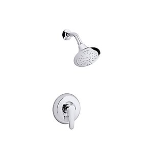 Kohler TS98008-4-CP Rite-Temp Bath and Shower Valve Trim With Lever Handle, Npt Spout and 2.0 GPM Showerhead