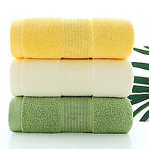 Pidada Hand Towels Set of 2 100% Cotton Absorbent Soft Towel for Bathroom 13.8 x 29.5 Inch (Yellow)