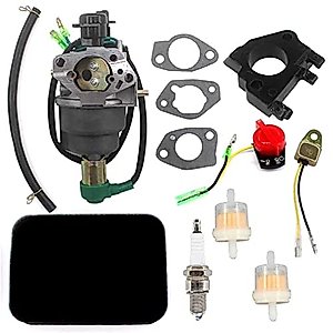 AISEN Carburetor for EB3500 EB3500X EB3500XK1 EB3800 EM3500X EM3500SX EM3500SXK1 EM3800SX EW140 Generator Carb Fuel Line Filter Foam Air Filter