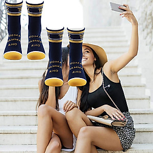 JXGZSO Sigma Gamma Rho Sorority Gift 1922 Sigma Gamma Rho Blue Socks SGRHO Sorority Sister Gift (SGR socks)