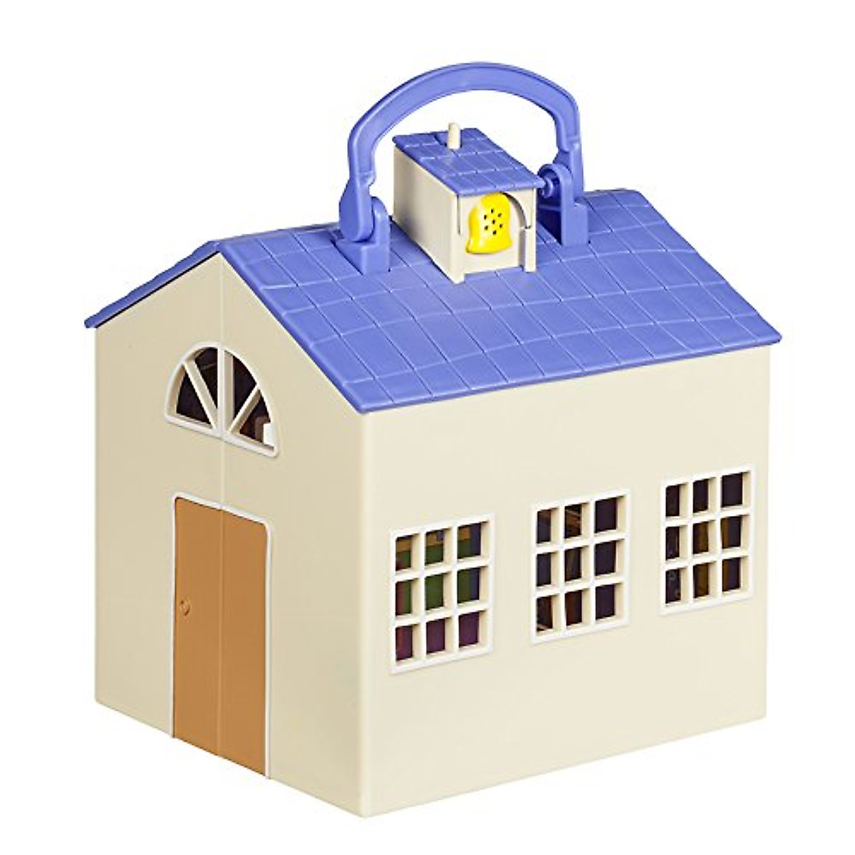 Peppa Pig School Playset, 9 Pieces - Includes Foldable School House Case, 3 Character Figures & Classroom Accessories - Back to School Toy Gift for Kids - Age 3+