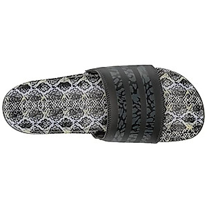 adidas Women's Adilette Comfort Slides Sandal, Core Black/Core Black/Almost Pink, 8