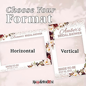 Rose Gold Bridal Shower Photo Booth Frame - Custom Bridal Shower Frame Photo Booth - Personalized Bridal Shower Photo Booth Sign