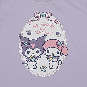 Bioworld Kuromi & My Melody Women's Lavender Sleepwear Set-Medium