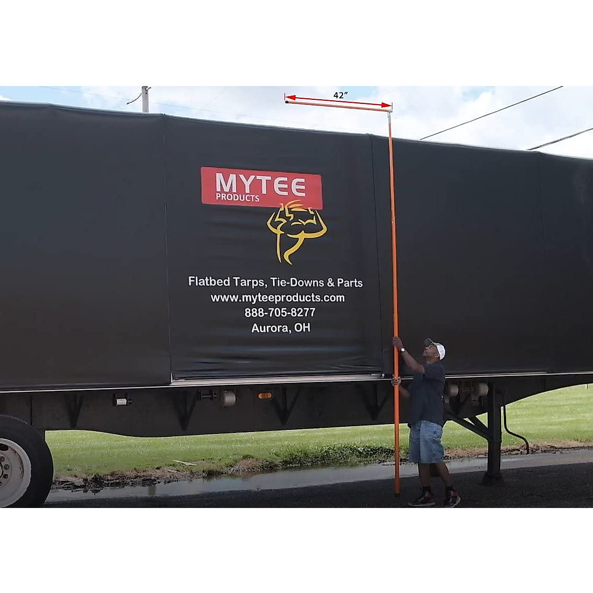 Mytee Products Heavy Duty 15' Load Height Measuring Stick - Adjustable Height Stick for Trucks & Trailer with Carrying Bag