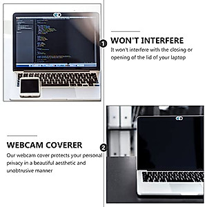 SOLUSTRE Computer Camera Computers Laptops 6 pcs Laptop Webcam Webcam Cover Sticker Blocker for Laptop Webcam Metal Camera Cover Slide Cover Webcam Privacy White Slides Pc Camera