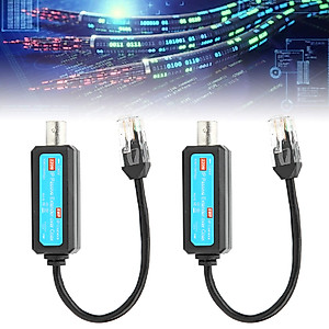 2pcs IP Passive Extender, Over Coax Coaxial Network Transmitter 8MP HD Passive IPCoaxial Transmitter HD Network Extender for Web Camera