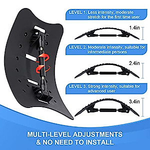 Back Stretcher with Detachable Heating Pad, Multi-Level Adjustable Timing Heat Therapy Back Cracker for Upper & Lower Back Pain Relief for Herniated Disc, Sciatica, Scoliosis