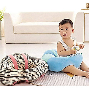 SealSee Baby Support Seat Sofa Plush Soft Animal Shaped Baby Learning to Sit Chair Keep Sitting Posture Comfortable for 3-16 Months Baby (Blue)
