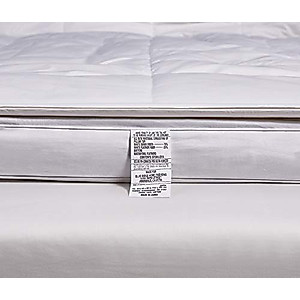 Kathy Ireland 233 Thread Count 3 inch White Down Fiber Top Featherbed Mattress Topper-(Full/Queen/King), Twin