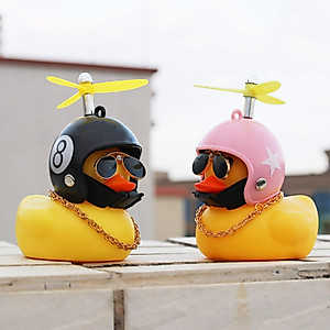 MEIJIABA Car Duck, Rubber Bike Large Duck for Car ccessories, Dashboard Toy Small Duck Decoration(2 Pack 8&Pink)