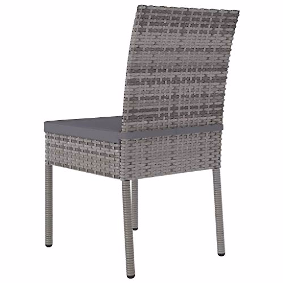 Patio Dining Chairs 2 pcs,Wicker Outdoor Chair,Dining Chair,Outdoor Furniture,for Outdoor,Patio,Garden,Backyard,Porch Seat,Poly Rattan Gray