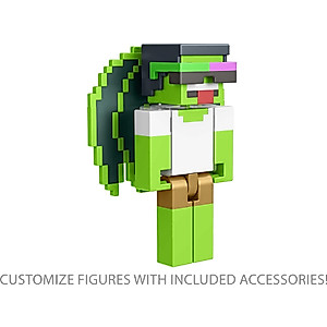 Mattel Minecraft Creator Series Party Shades Figure, Collectible Building Toy, 3.25-inch Action Figure with Accessories, Gift for Ages 6 Years & Older