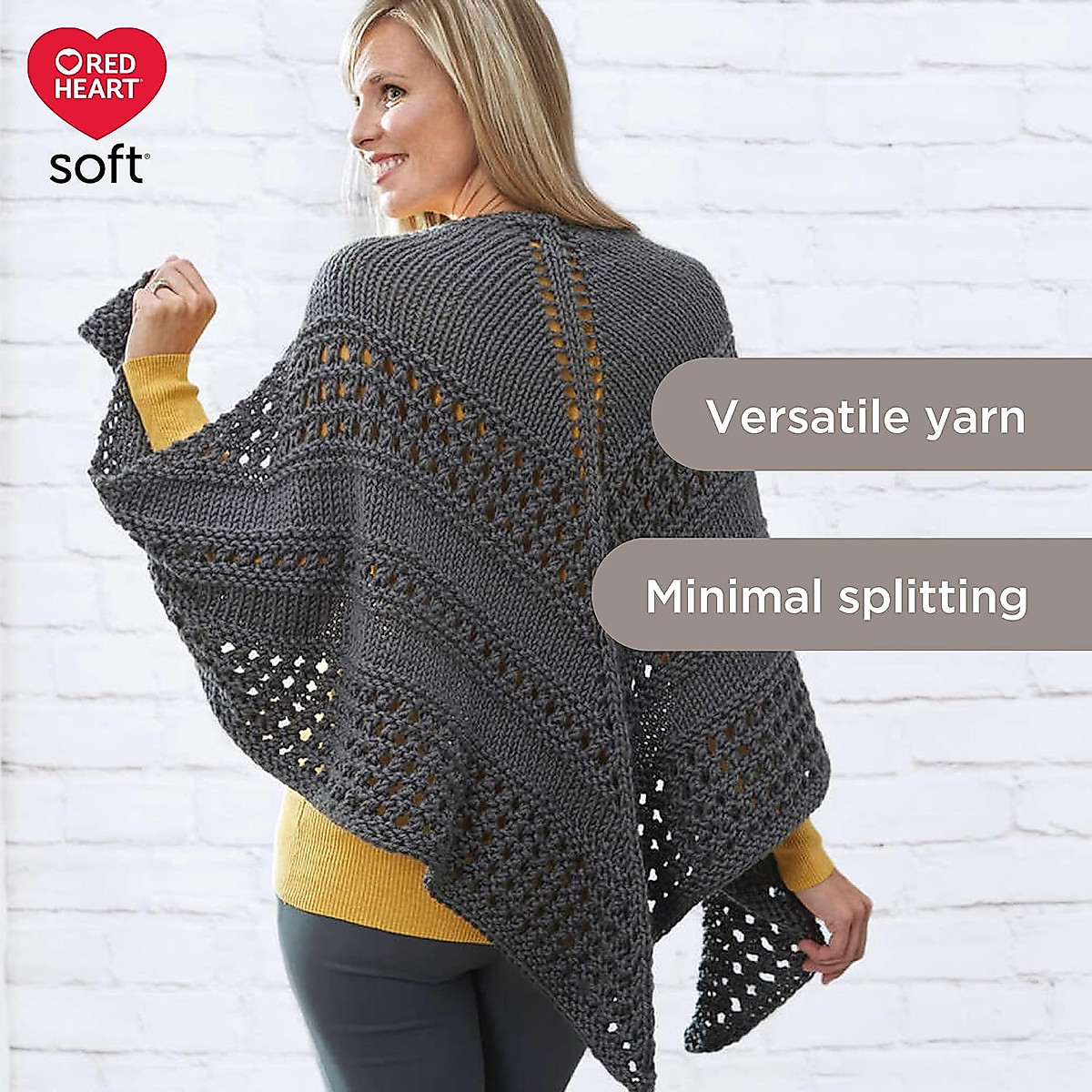 Red Heart Soft Yarn, Black (E728.4614)