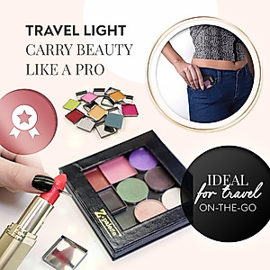 Z Palette Small Magnetic Makeup Palette, Empty Magnetic Palette, Universal Magnet makeup palette for Eyeshadows, Powders, Customizable Beauty Organizer with Clear Window