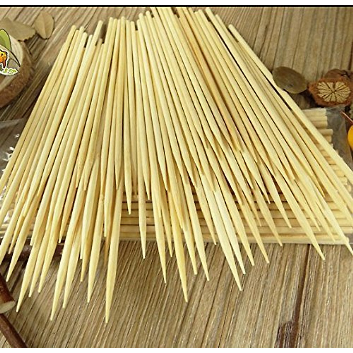 Kabob skewers PACK of 500 8 inch bamboo sticks made from 100 % natural bamboo - shish kabob skewers - (500)