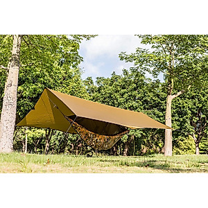 OneTigris Hideout Hammock Underquilt + Bulwark All Season Camping Tarp + KOMPOUND Camping Hammock