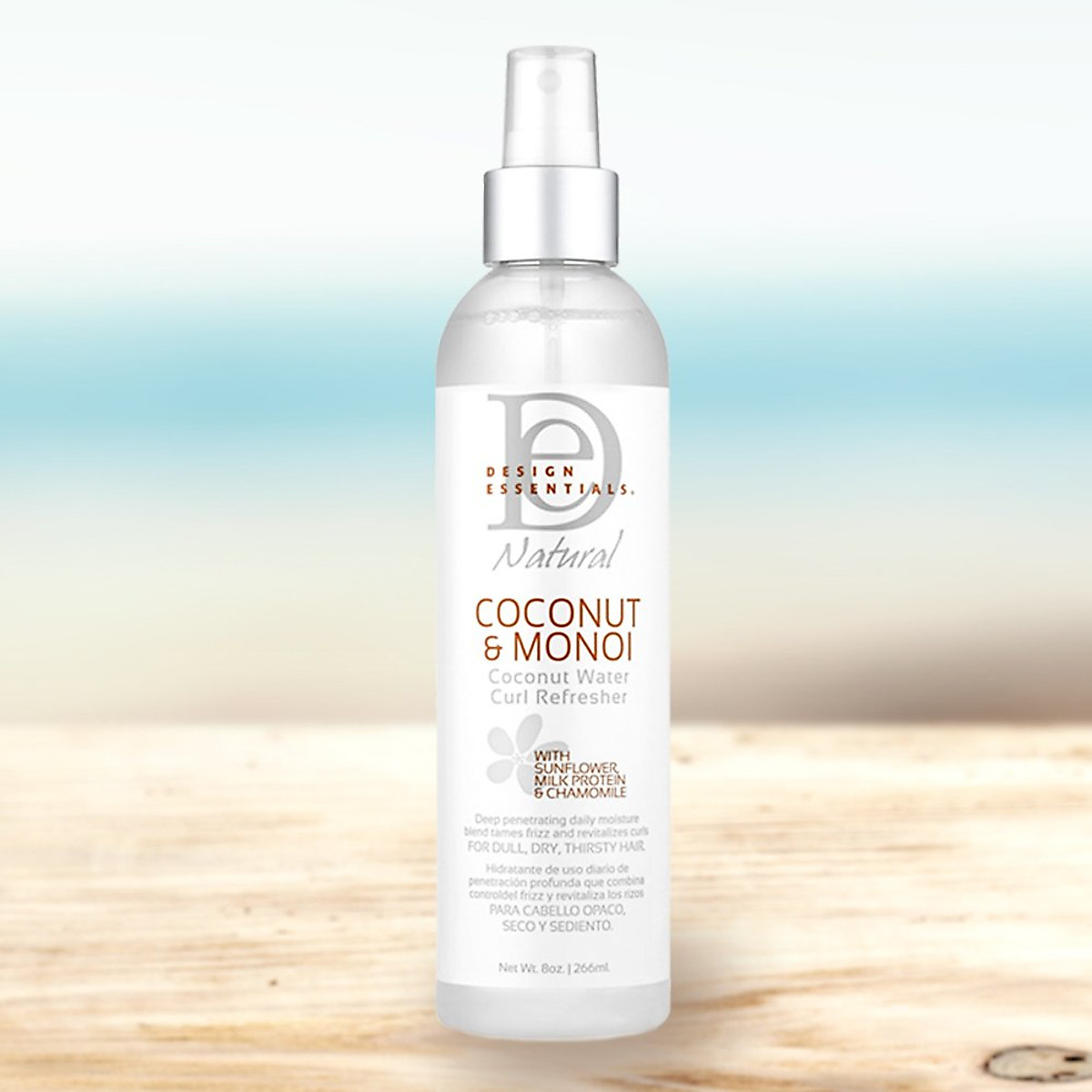 Design Essentials Natural Coconut & Monoi Coconut Water Curl Refresher with Sunflower, Marshmallow Root & Aloe, 8 Ounce