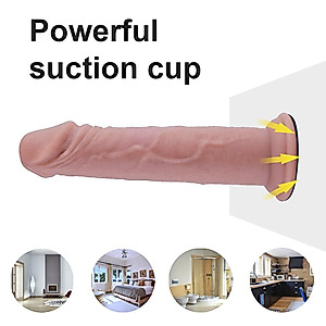 Realistic Dildos Training Set, 3 Sizes(Small Big Large) Anal Plug, G-spot and P-spot for Women, Ballless Design, Suction Cup Silicone Dildo and Hands-Free Life Like Play Fun for Beginners to Advanced
